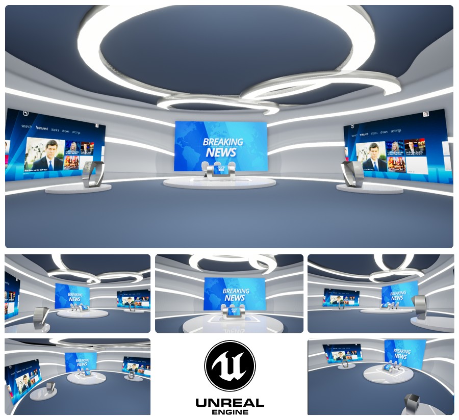 NEWS 52 | UNREAL ENGINE VIRTUAL SET - 3D VIRTUAL STUDIO - Best ...