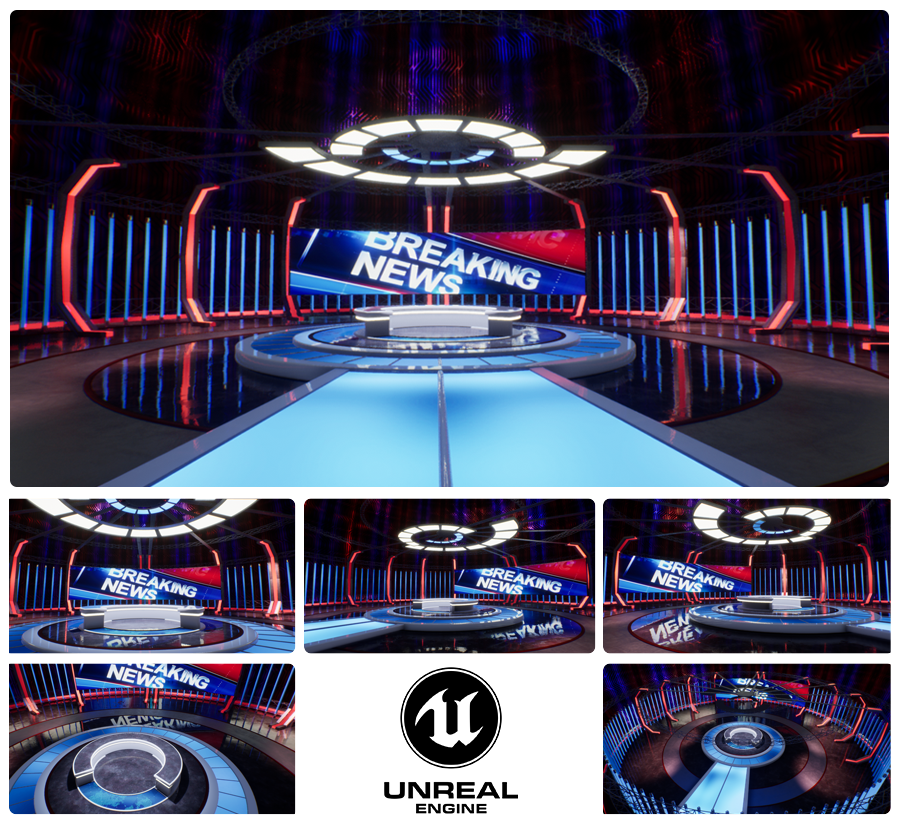 NEWS 160 | UNREAL ENGINE VIRTUAL SET - 3D VIRTUAL STUDIO - Best ...