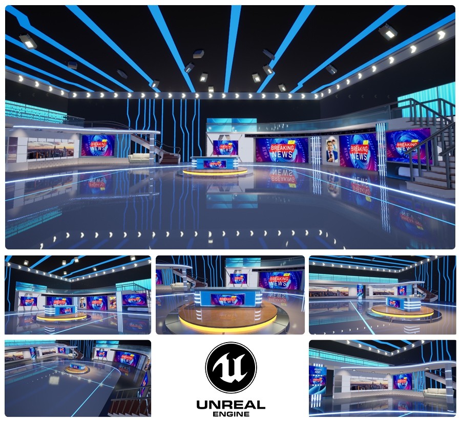 STAGE 125 | UNREAL ENGINE VIRTUAL SET - 3D VIRTUAL STUDIO - Best Marketplace For Virtual ...