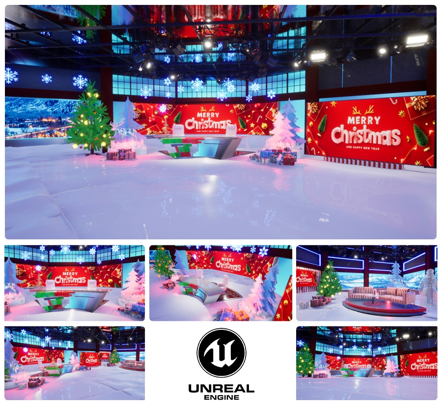 CHRISTMAS 09 | UNREAL ENGINE VIRTUAL SET - 3D VIRTUAL STUDIO - Best ...