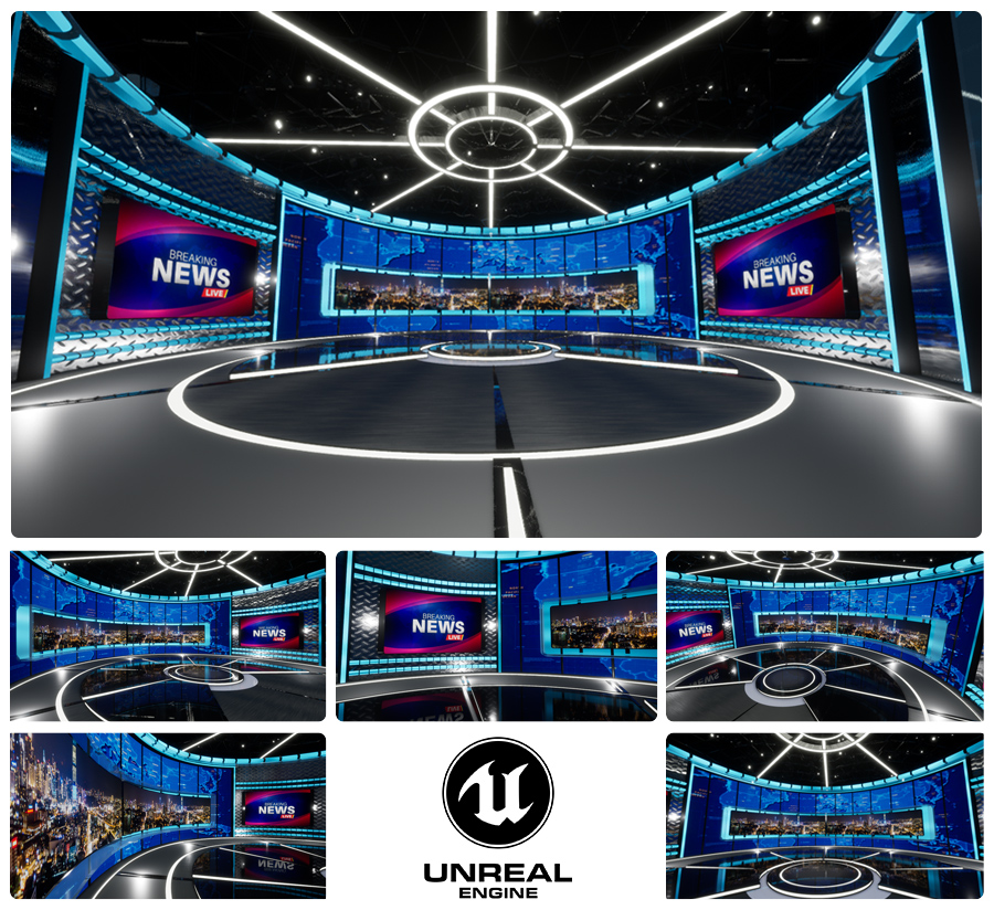STAGE 110 | UNREAL ENGINE VIRTUAL SET - 3D VIRTUAL STUDIO - Best Marketplace For Virtual ...