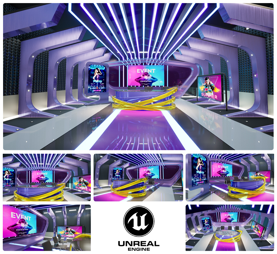 STAGE 105 | UNREAL ENGINE VIRTUAL SET - 3D VIRTUAL STUDIO - Best Marketplace For Virtual ...