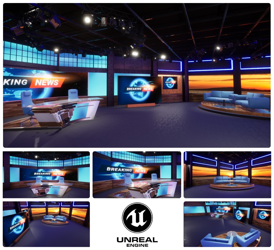 STAGE 118 | UNREAL ENGINE VIRTUAL SET - 3D VIRTUAL STUDIO - Best Marketplace For Virtual ...