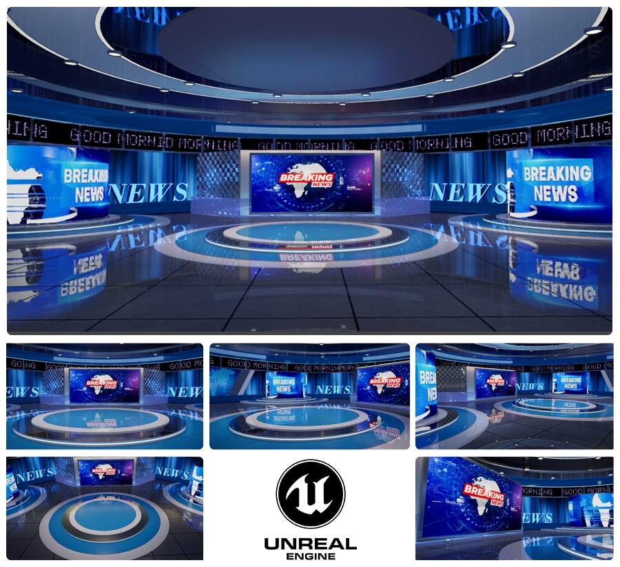 NEWS 102 | UNREAL ENGINE VIRTUAL SET - 3D VIRTUAL STUDIO - Best ...