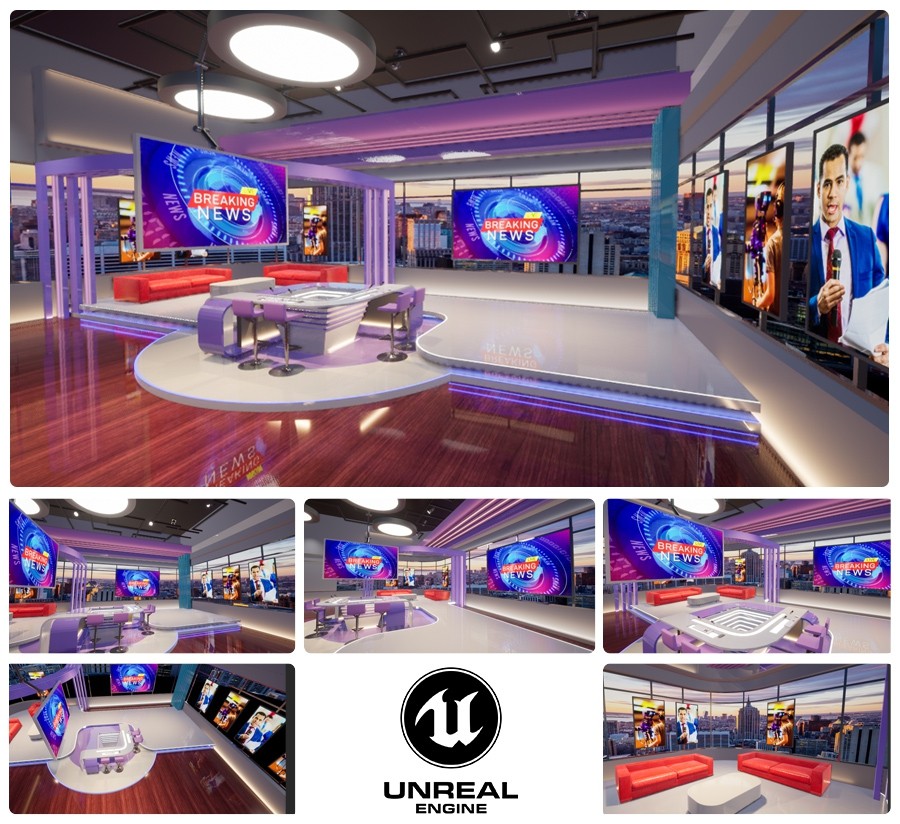TALKSHOW 14 | UNREAL ENGINE VIRTUAL SET - 3D VIRTUAL STUDIO - Best ...