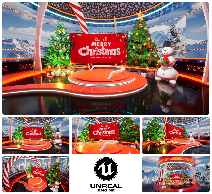 CHRISTMAS 05 | UNREAL ENGINE VIRTUAL SET - 3D VIRTUAL STUDIO - Best ...