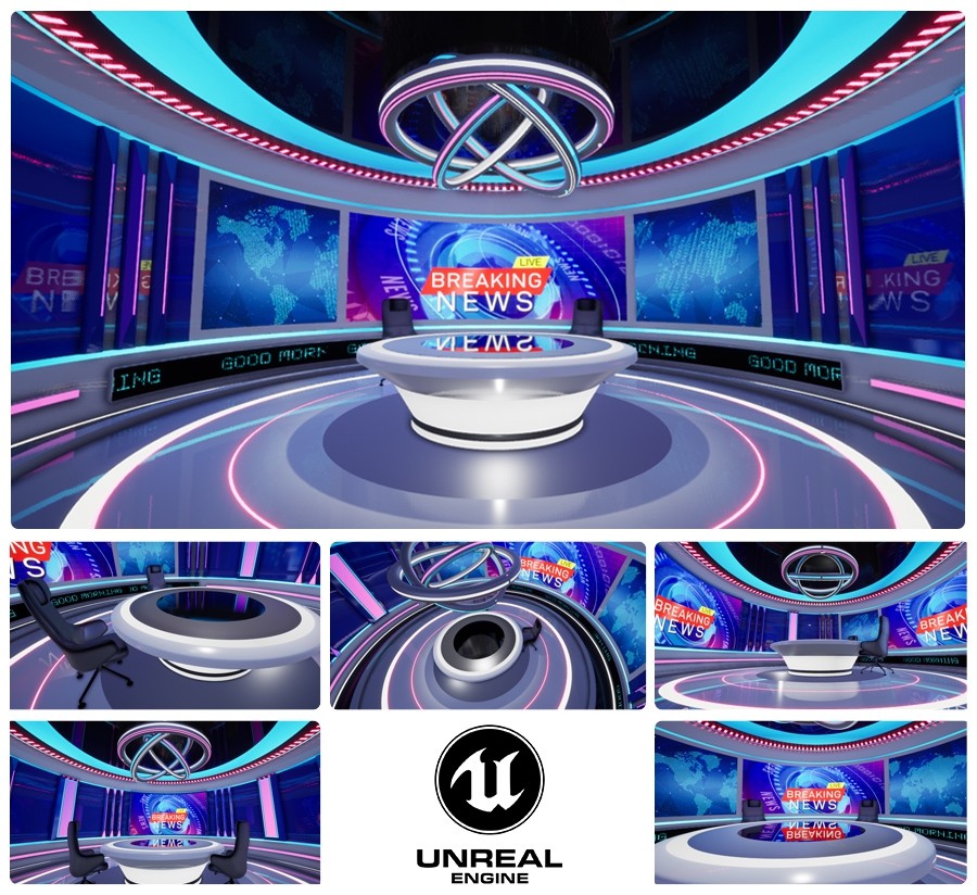 STAGE 110 | UNREAL ENGINE VIRTUAL SET - 3D VIRTUAL STUDIO - Best Marketplace For Virtual ...