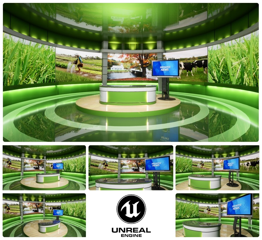NEWS 23 | UNREAL ENGINE VIRTUAL SET - 3D VIRTUAL STUDIO - Best ...