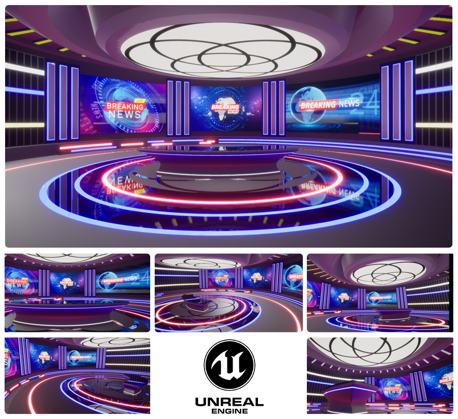 ALL IN ONE - 180 UNREAL ENGINE VIRTUAL STUDIO SET ( ON - 3D VIRTUAL ...
