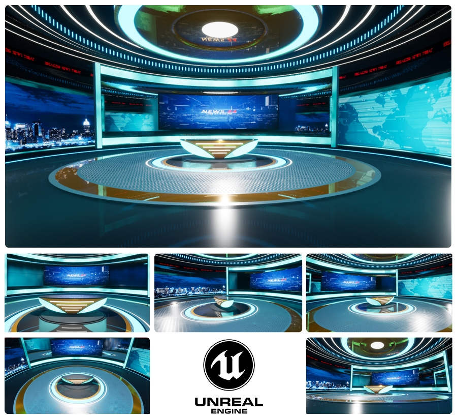 NEWS 141 | UNREAL ENGINE VIRTUAL SET - 3D VIRTUAL STUDIO - Best ...