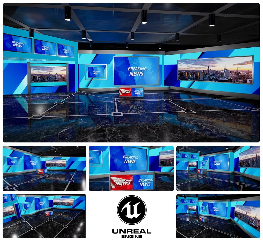 STAGE 110 | UNREAL ENGINE VIRTUAL SET - 3D VIRTUAL STUDIO - Best Marketplace For Virtual ...