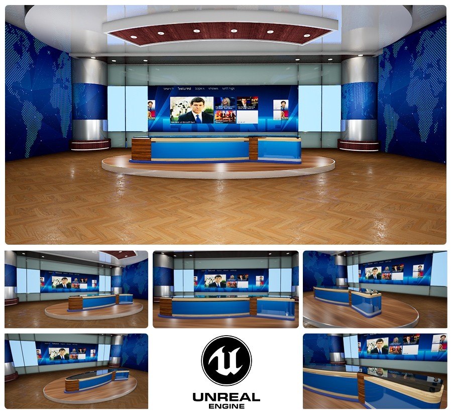 NEWS 11 | UNREAL ENGINE VIRTUAL SET - 3D VIRTUAL STUDIO - Best ...