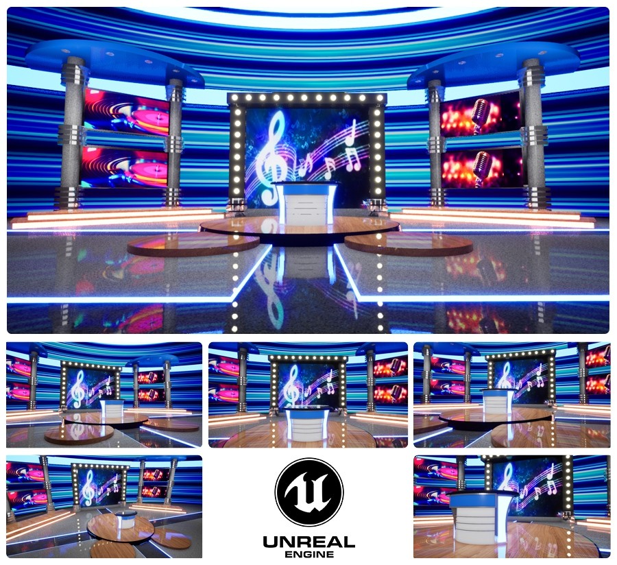 NEWS 25 | UNREAL ENGINE VIRTUAL SET - 3D VIRTUAL STUDIO - Best ...