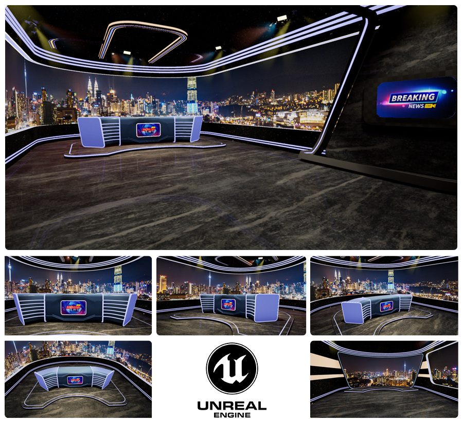 NEWS 94 | UNREAL ENGINE VIRTUAL SET - 3D VIRTUAL STUDIO - Best ...