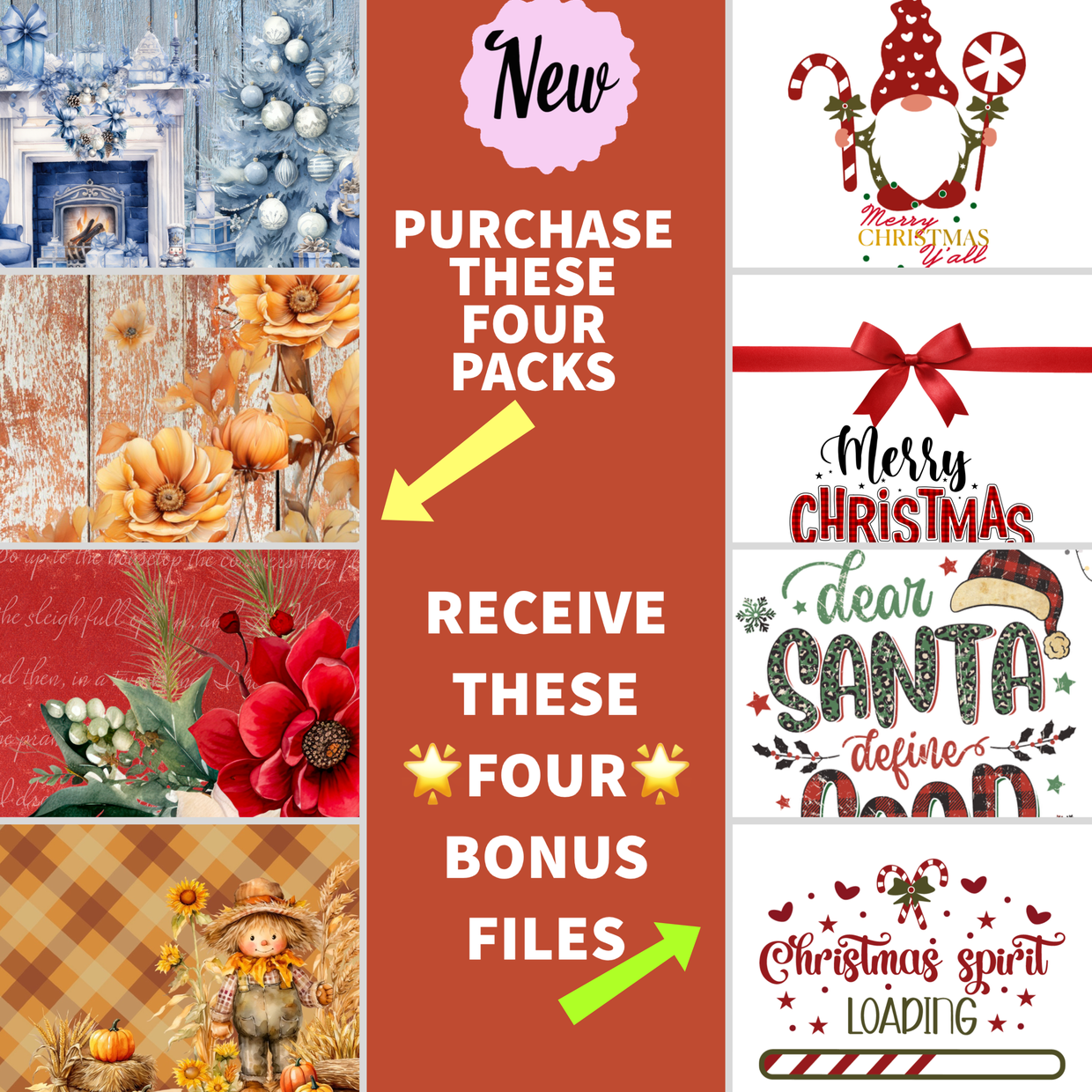 🌟BEST VALUE🌟 COMBO DIGITAL PAPER PACK. GET ALL 4 PACKS - POSH PAPER LADY