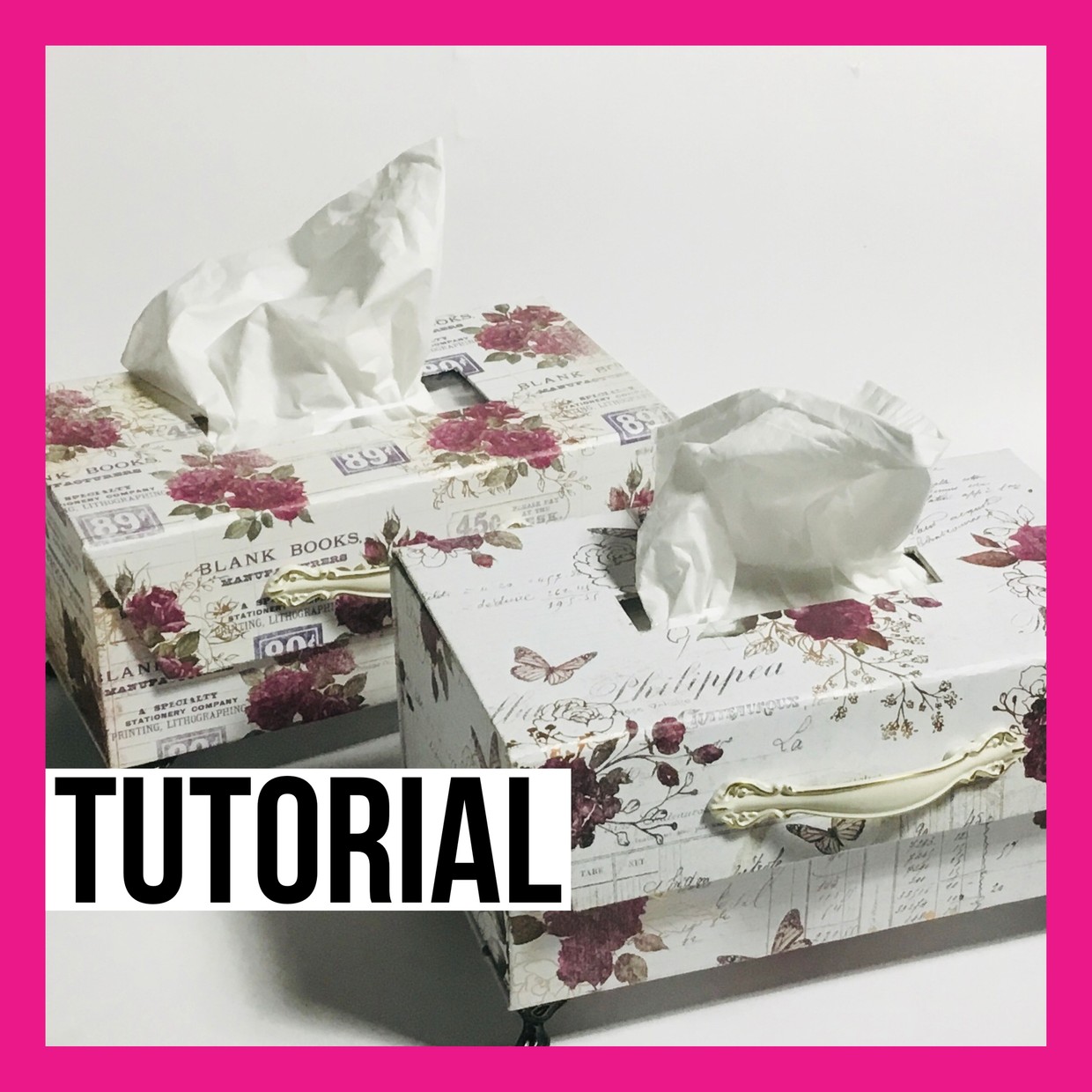 BEAUTIFUL LARGE TISSUE BOX DIGITAL KIT - POSH PAPER LADY