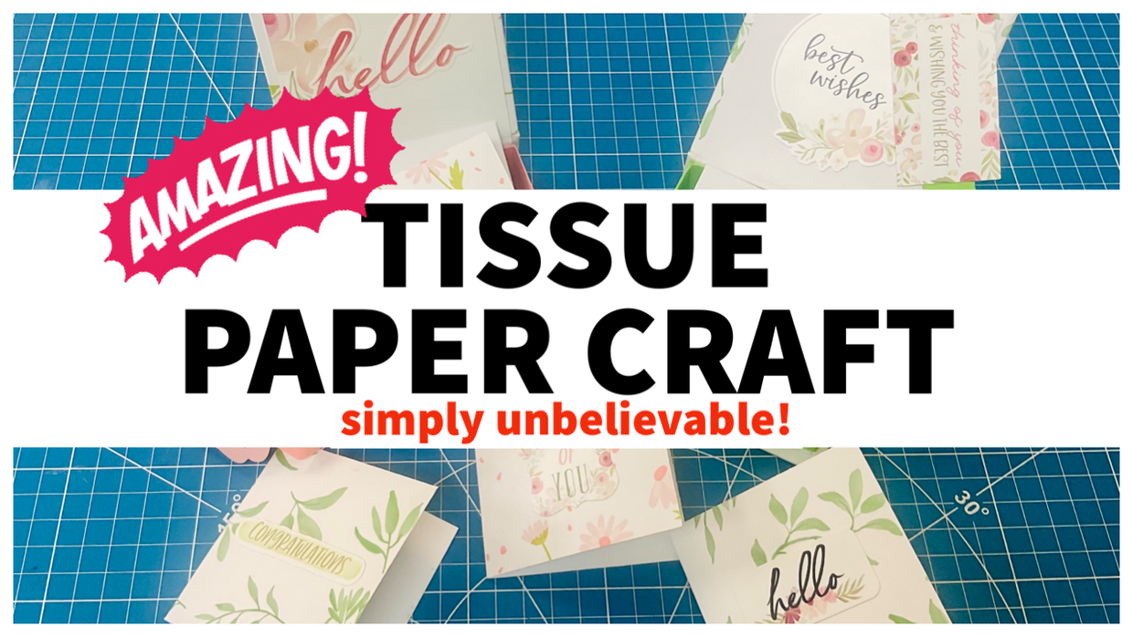3x3 NOTECARDS(made with tissue paper)SUPPLY LIST - POSH PAPER LADY