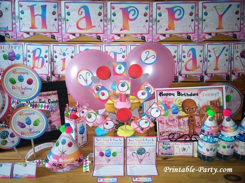 Candy-Wonderland-Printable-Birthday-Party-Supplies - Printable-Party.com