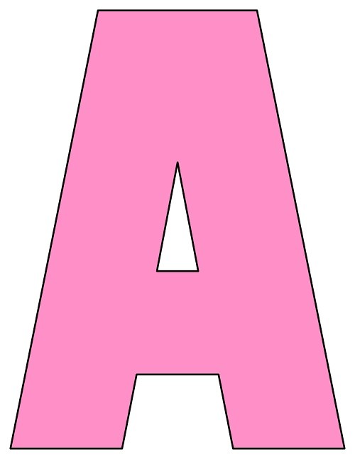 8X10.5 Inch Baby Pink Printable Letters A-Z, 0-9 - Printable-Party.com