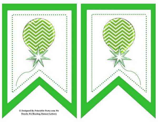 5-inch-swallowtail-green-printable-banner-letters-a-z- - Printable ...