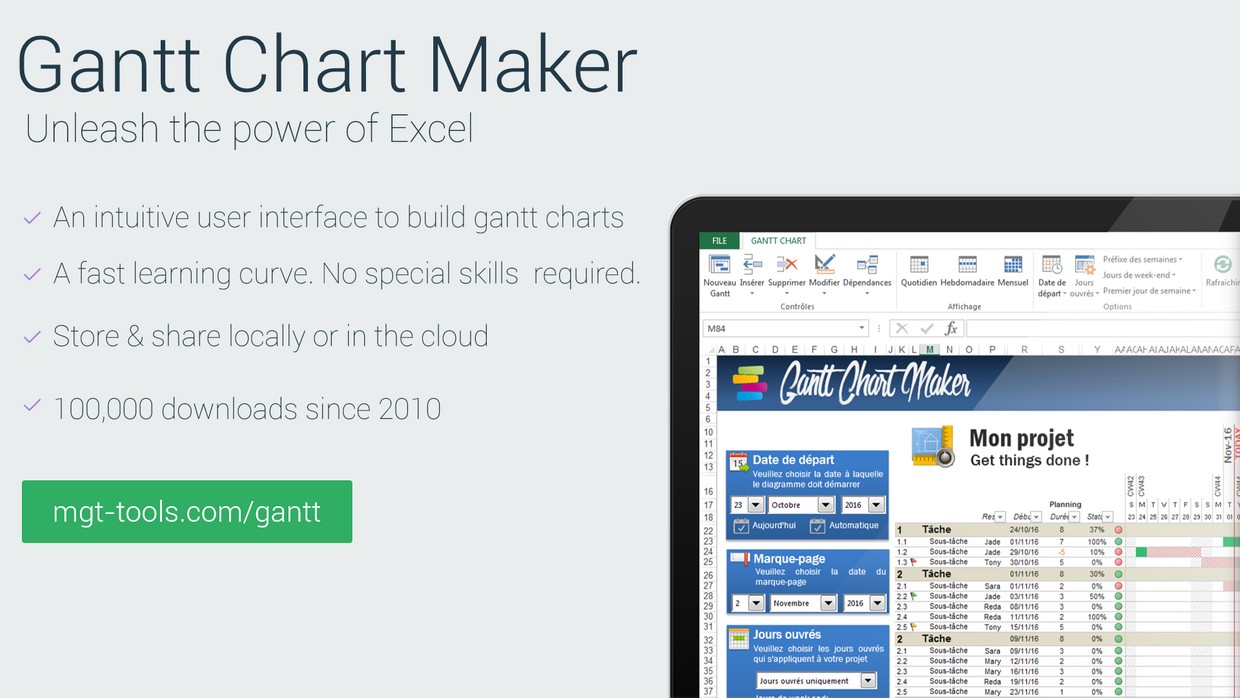 Gantt Chart Maker PRO (FR) - Management Tools