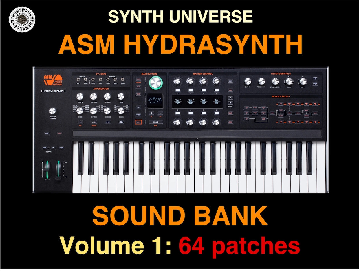 ASM Hydrasynth Sound Bank Vol. 1 (64 patches) - Synth Universe
