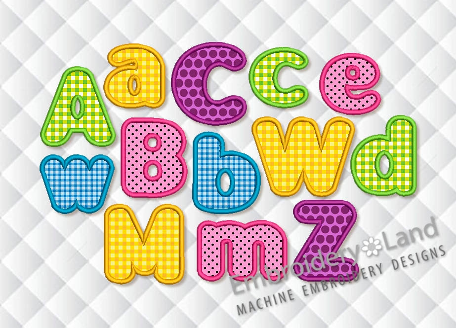 BX font included! Applique Alphabet Cherubic Font AL03 - EmbroideryLand