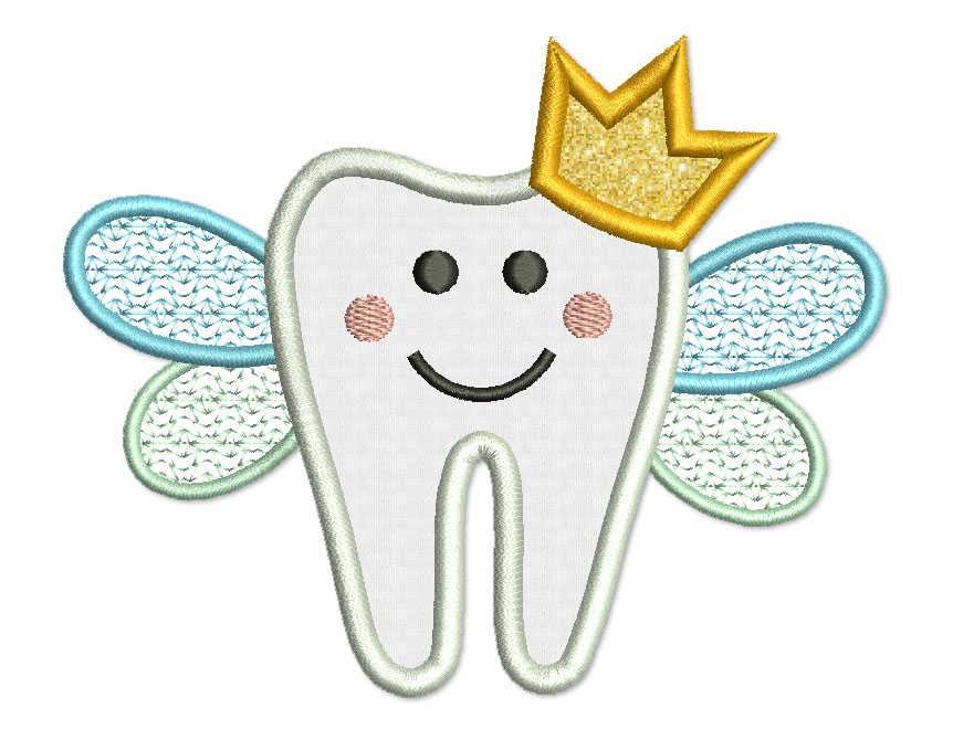 Fairy Tooth Applique Machine Embroidery Design BA049 - EmbroideryLand