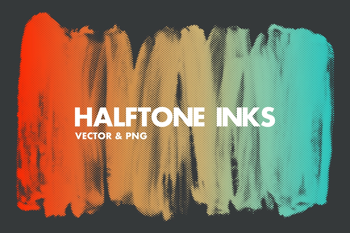 Halftone Inks - Vector & PNG - Offset