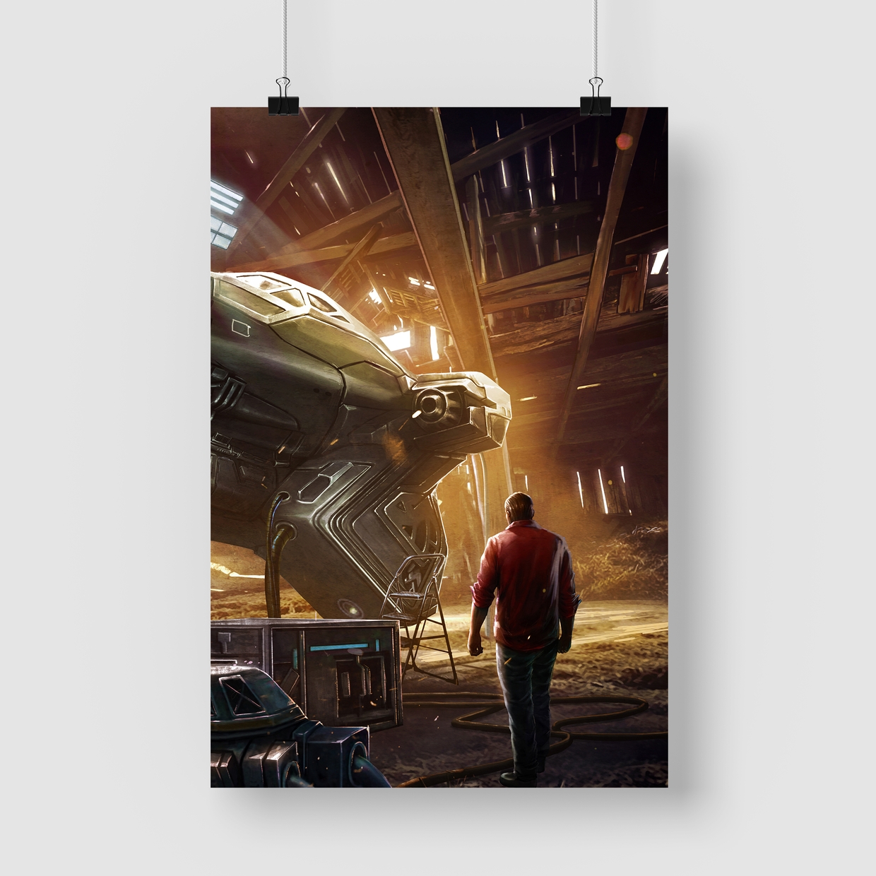 Backyard Starship Matte Poster - The Chaneyverse Shop
