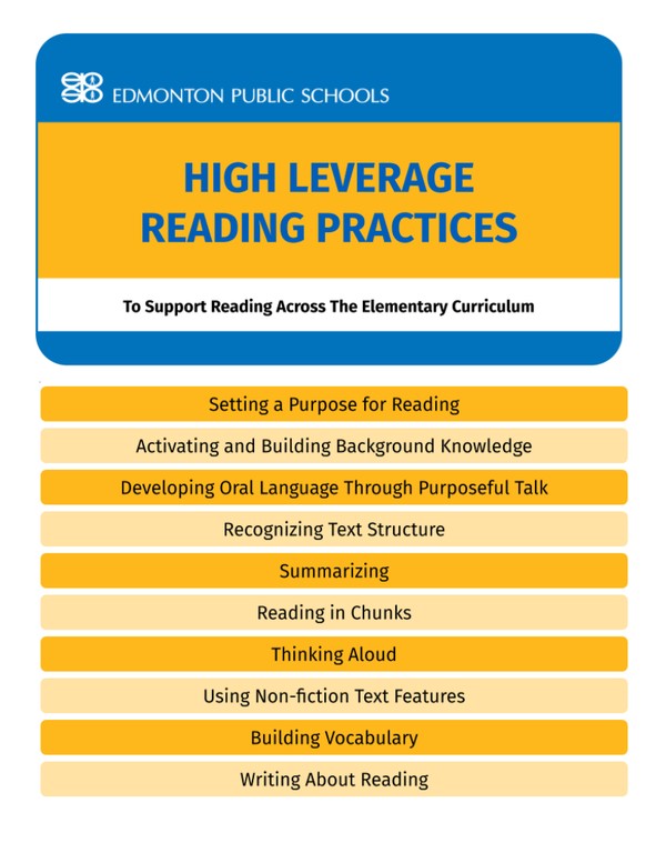 Reading Outcome Trackers for the English Language Arts - EPSB Resources
