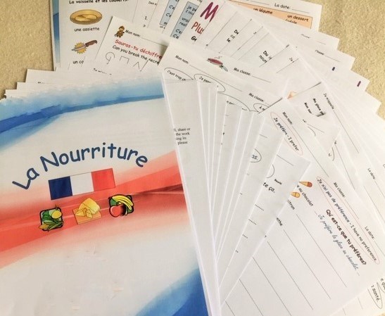 La Nourriture - A Booklet of Worksheets & 2 Wall Chart - Euroclub Schools