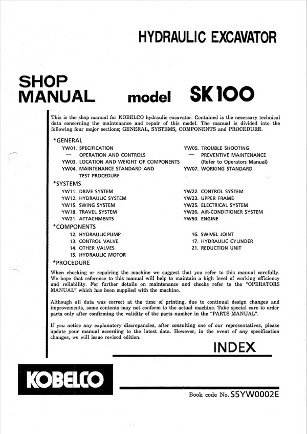 Komatsu Shop Manual SK1026-5 turbo 37CTF50001 and up S - MY Shop Manual
