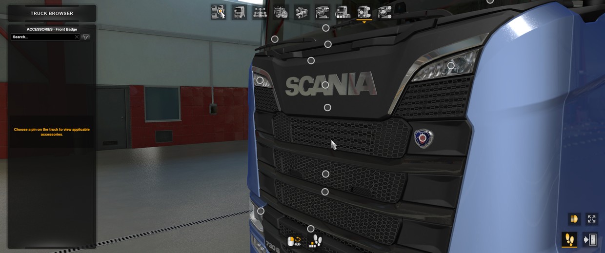 [front badge tuning part] Scania NG grill badge custom - ETS2 mods