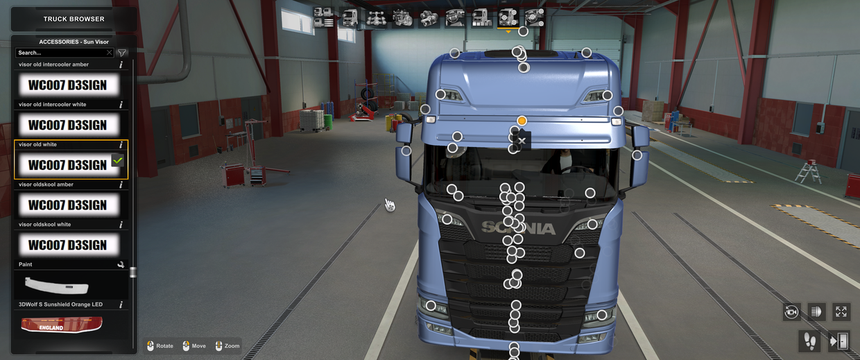 [front mirrors tuning part] Scania NG front long mirro - ETS2 mods