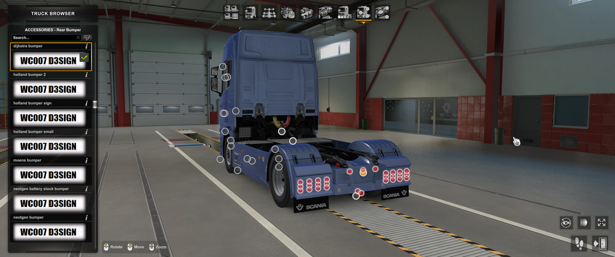 [rear bumper tuning part] Scania NG Dijkstra rear bum - ETS2 mods