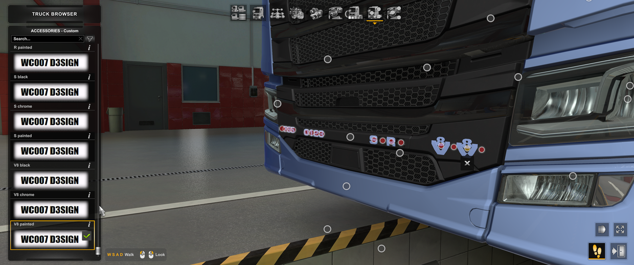 / [addon] Front grill engine badges - ETS2 mods