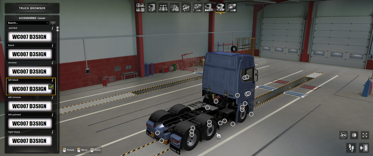 *[hub cover tuning part] Scania NG tank covers (only r - ETS2 mods