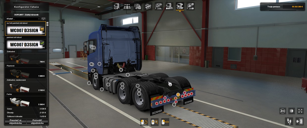 [rear bumper tuning part] Scania NG Old skool rear bum - ETS2 mods