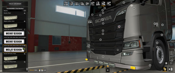 *[spo tuning part] Scania NG cab spoiler light bar sho - ETS2 mods