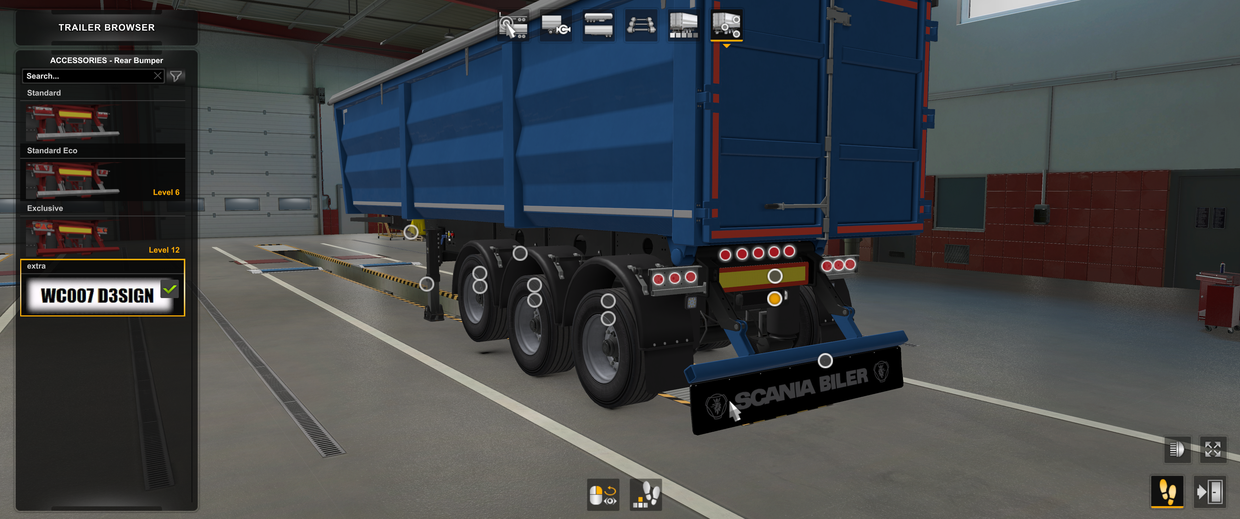 [rear bumper tuning part] SCS ownable Dumper Trailer b - ETS2 mods