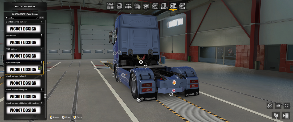 [rear bumper tuning part] Scania NG rear bumper double - ETS2 mods