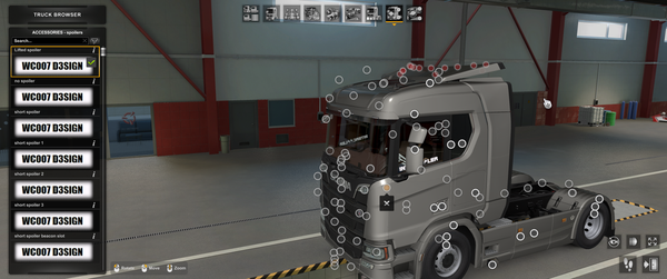 *[bar tuning part] Scania NG big back chrome cab spoil - ETS2 mods