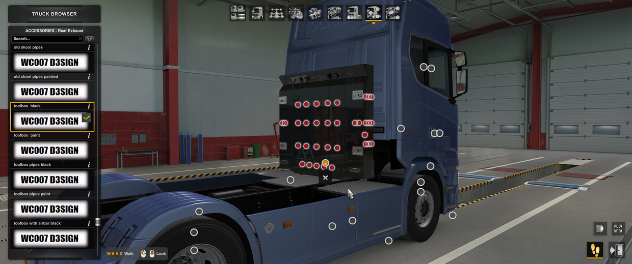 [rear exhaust tuning part] Scania NG toolbox with airb - ETS2 mods