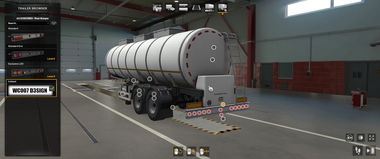 [rear bumper tuning part] SCS ownable Trailer rear bum - ETS2 mods