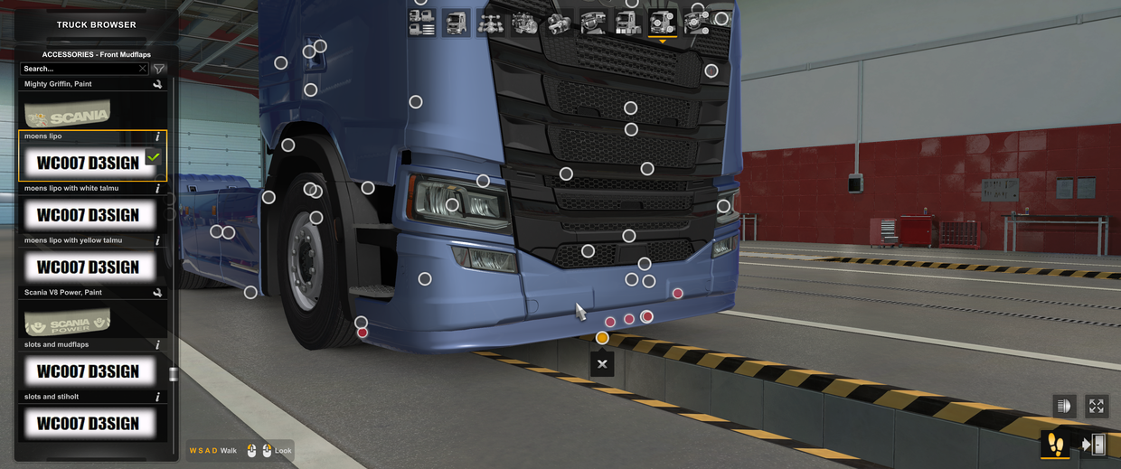 [front mudflaps tuning part] Scania NG Moens front bum - ETS2 mods