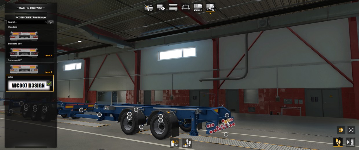 [rear bumper tuning part] SCS ownable container Traile - ETS2 mods