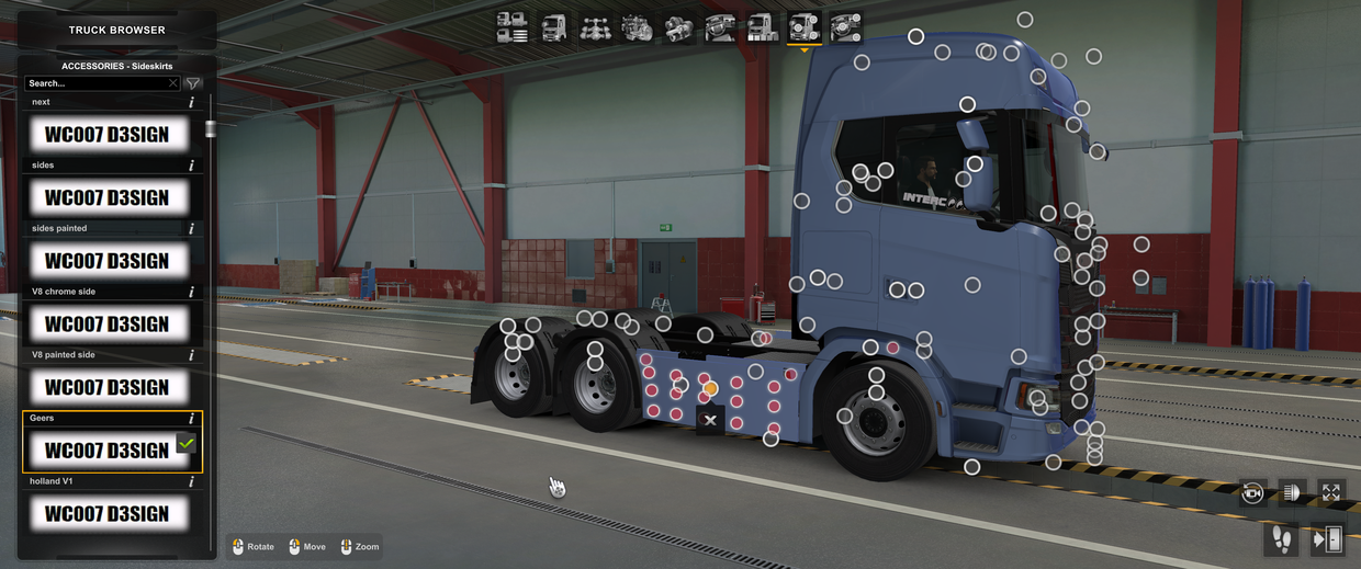 ; [sideskirts tuning part] Scania NG Geers sideskirts - ETS2 mods