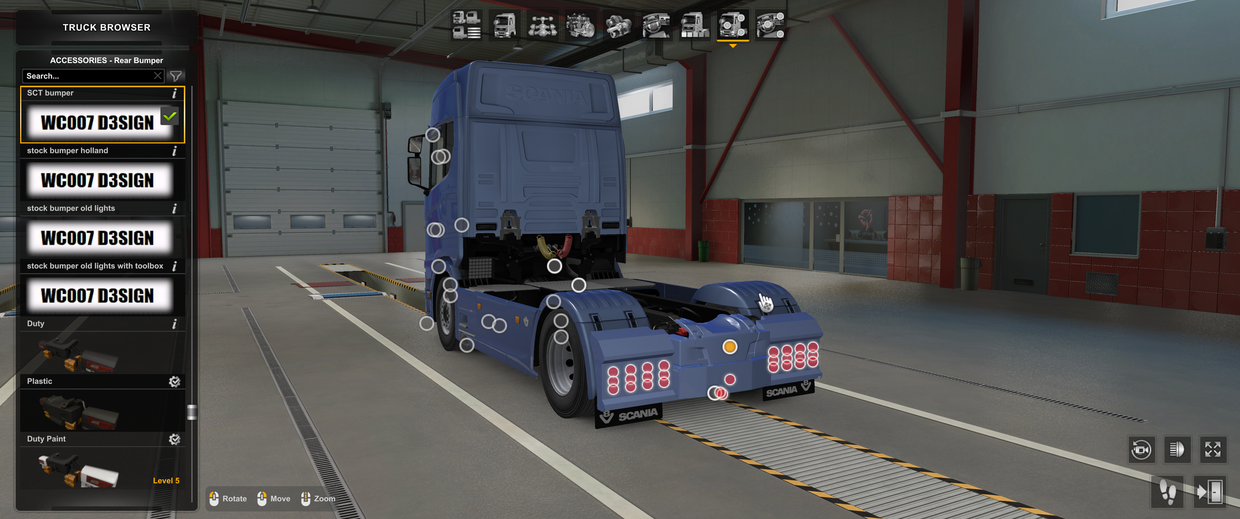 [rear bumper tuning part] Scania NG SCT rear bumper - ETS2 mods