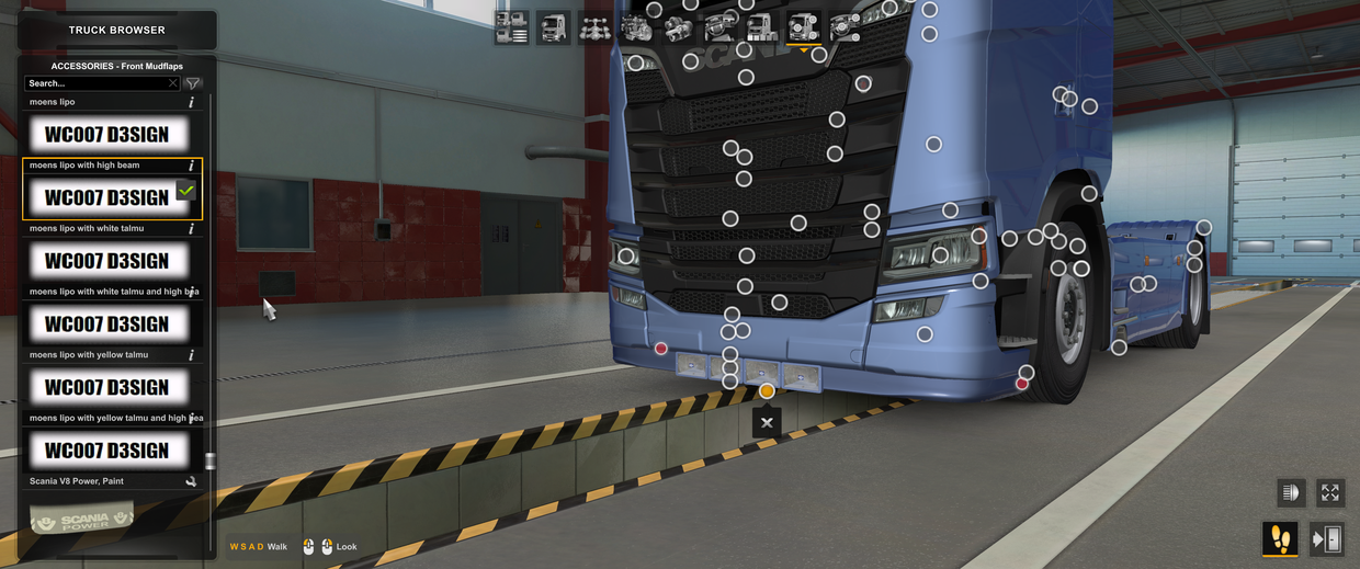 [front mudflaps tuning part] Scania NG Moens front bum - ETS2 mods